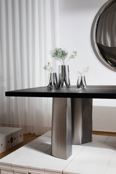 Rotation Vase by Zieta Studio – Harmonious Steel Design - Zieta Studio Rotation Vase by Zieta Studio – Harmonious Steel Design - Zieta Studio